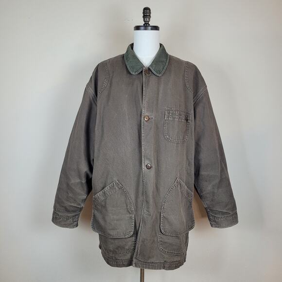 L.L. Bean | Jackets & Coats | Vtg Ll Bean Coat Xxl Tall Barn Chore Field Canvas Utility Flannel ...